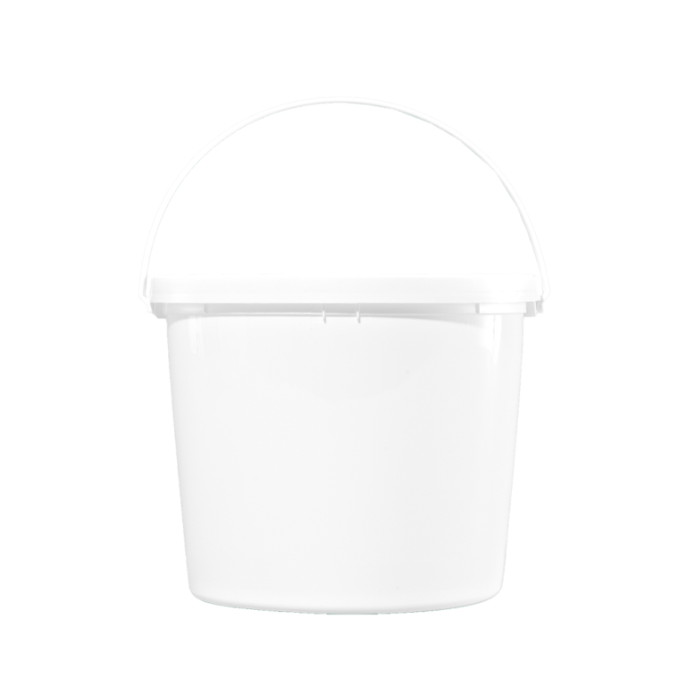 160 oz White Plastic Tub w/Plastic Handle & Lid - Illing Company ...